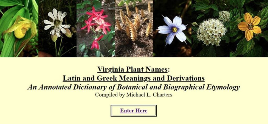 VIrginia Plant Names - Virginia Native Plant Society